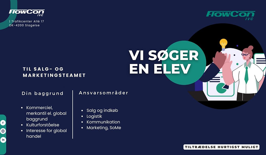 Bliv handelselev hos FlowCon IVC